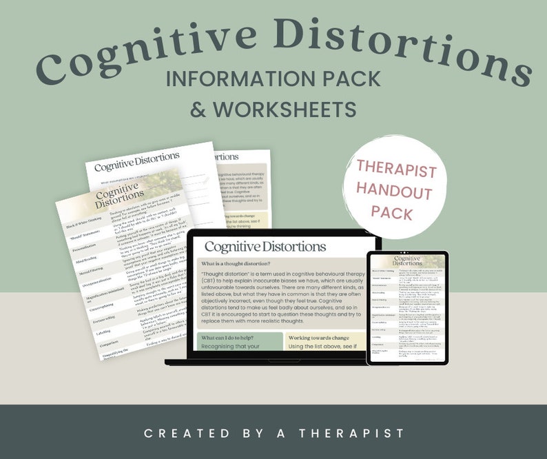 Cognitive Distortions Worksheets | Private Practice | Therapist ...