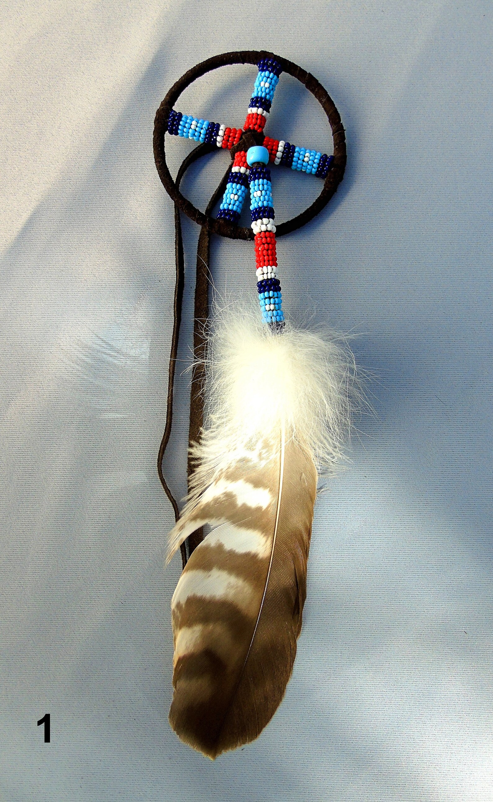 Medicine Wheel With Feather - Beaded Great Plains American Indians ...