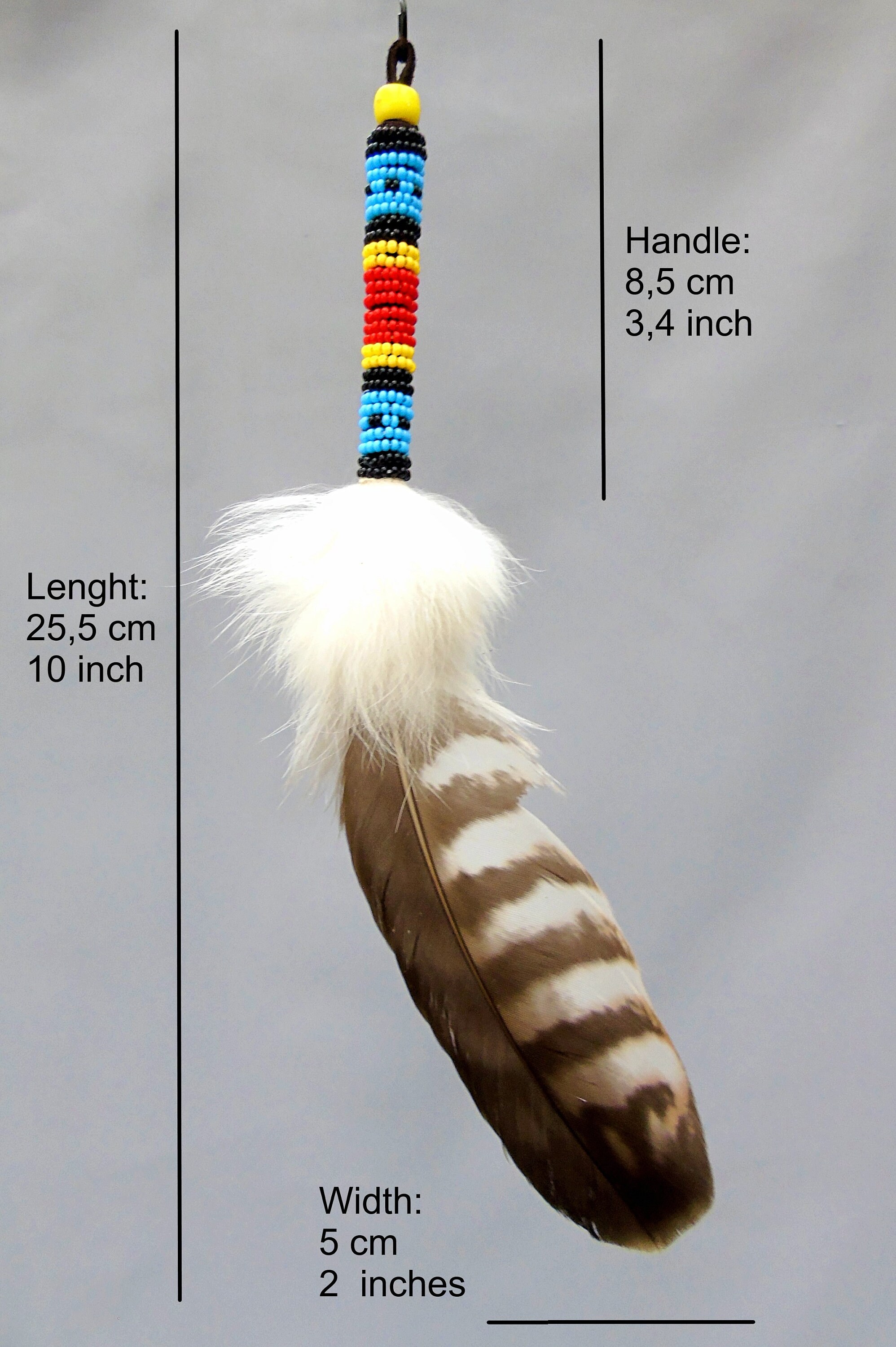 Buzzard Smudge Prayer Beaded Feather North America Great Plains Indian ...