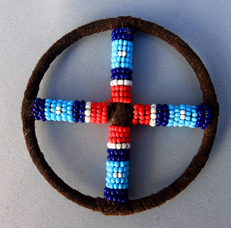 Medicine Wheel Beaded in Traditional Great Plains Indians Pattern in ...