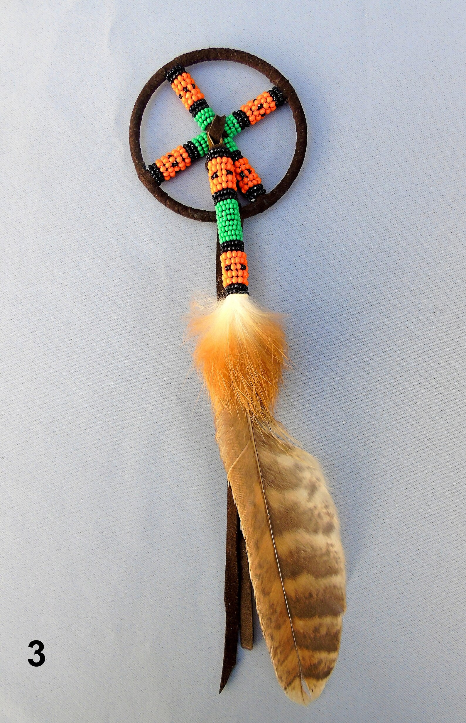Medicine Wheel With Feather - Beaded Great Plains American Indians ...