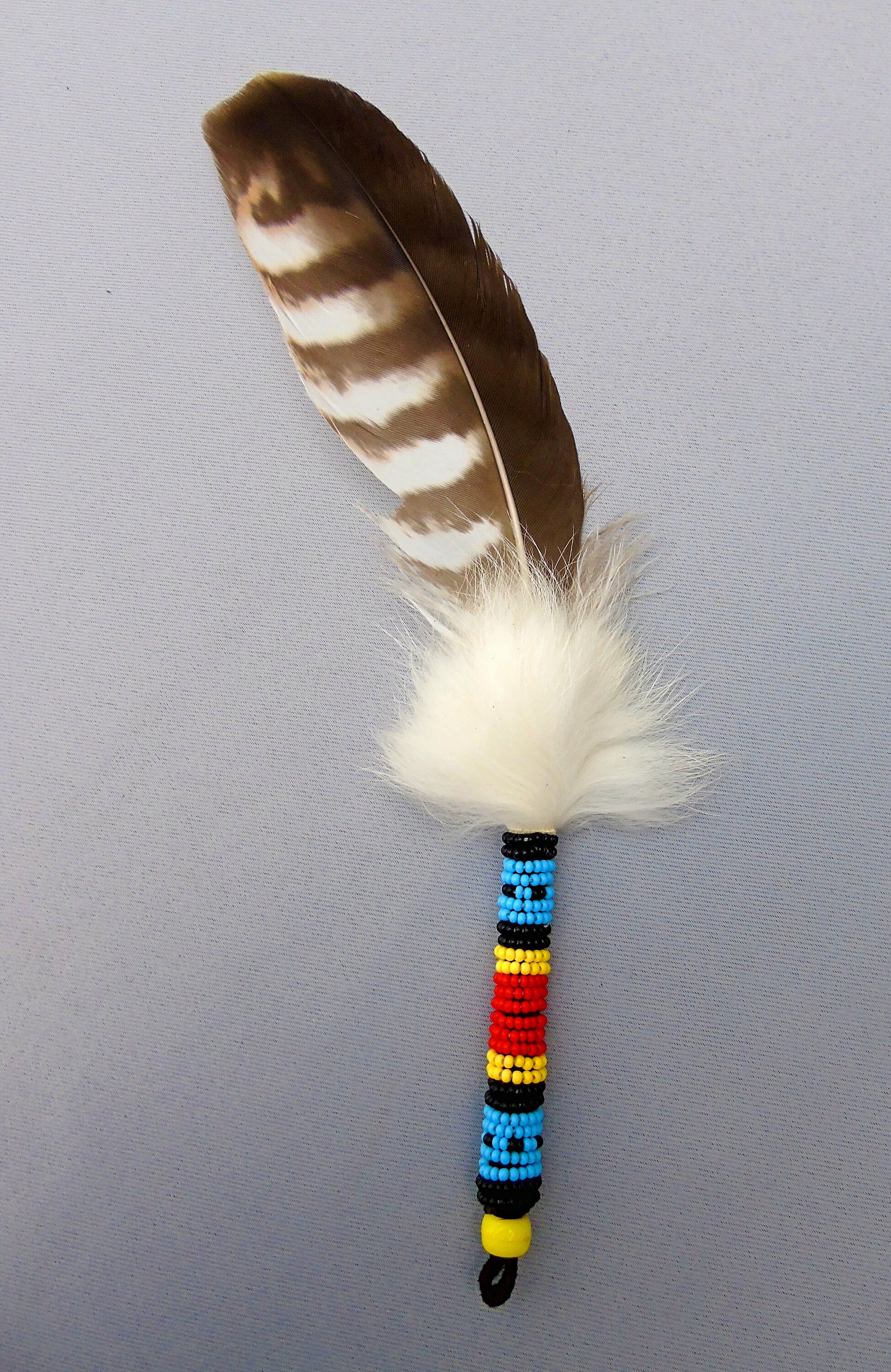 Buzzard Smudge Prayer Beaded Feather North America Great Plains Indian ...