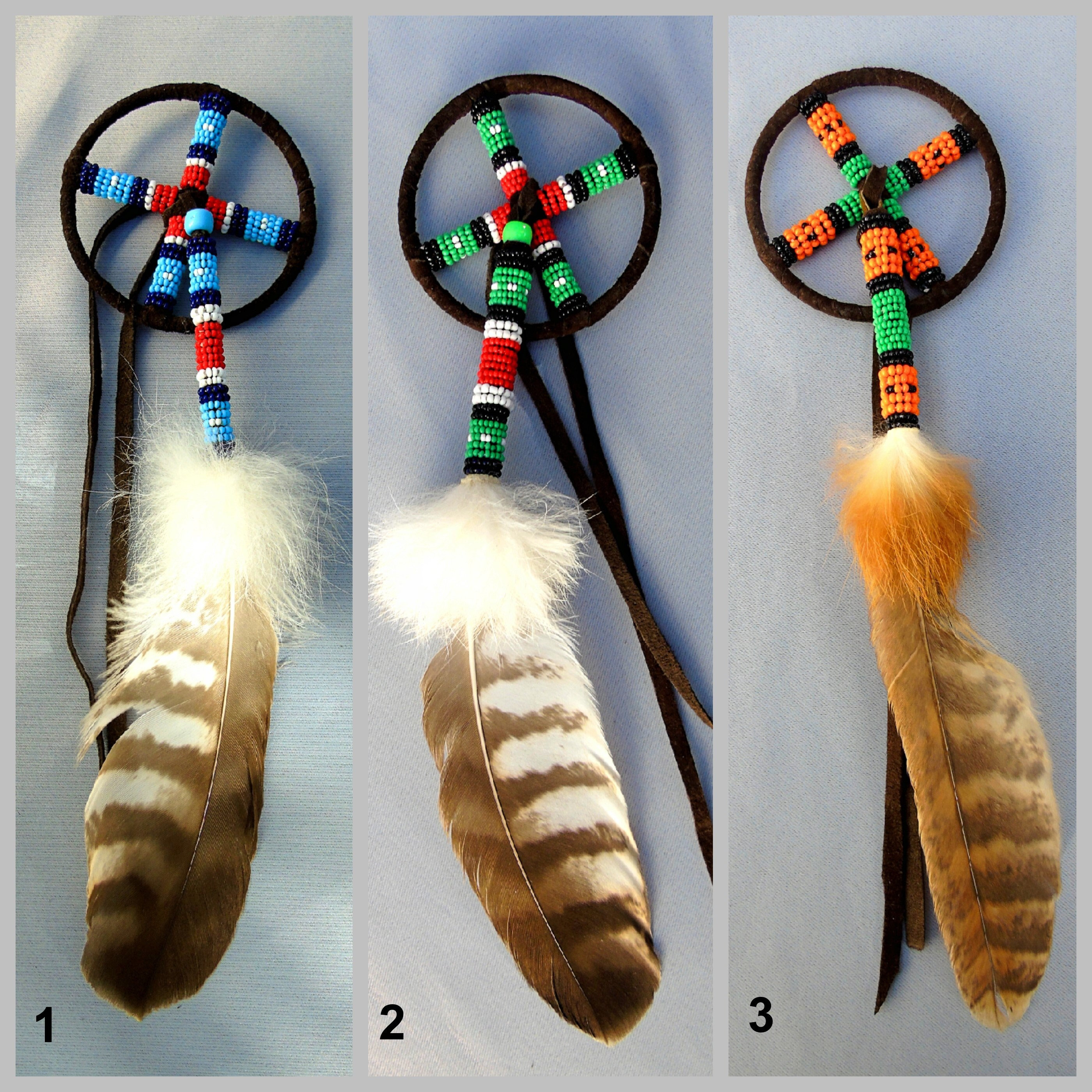 Medicine Wheel With Feather - Beaded Great Plains American Indians ...