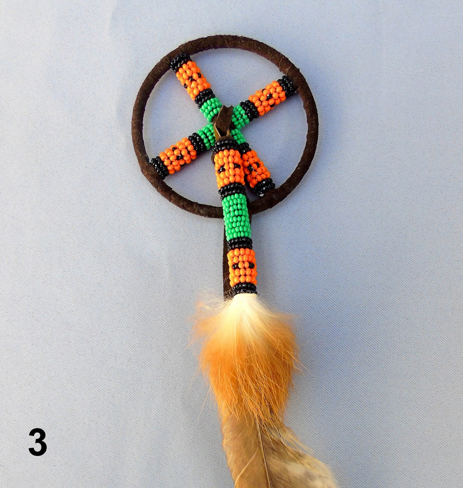 Medicine Wheel With Feather - Beaded Great Plains American Indians ...