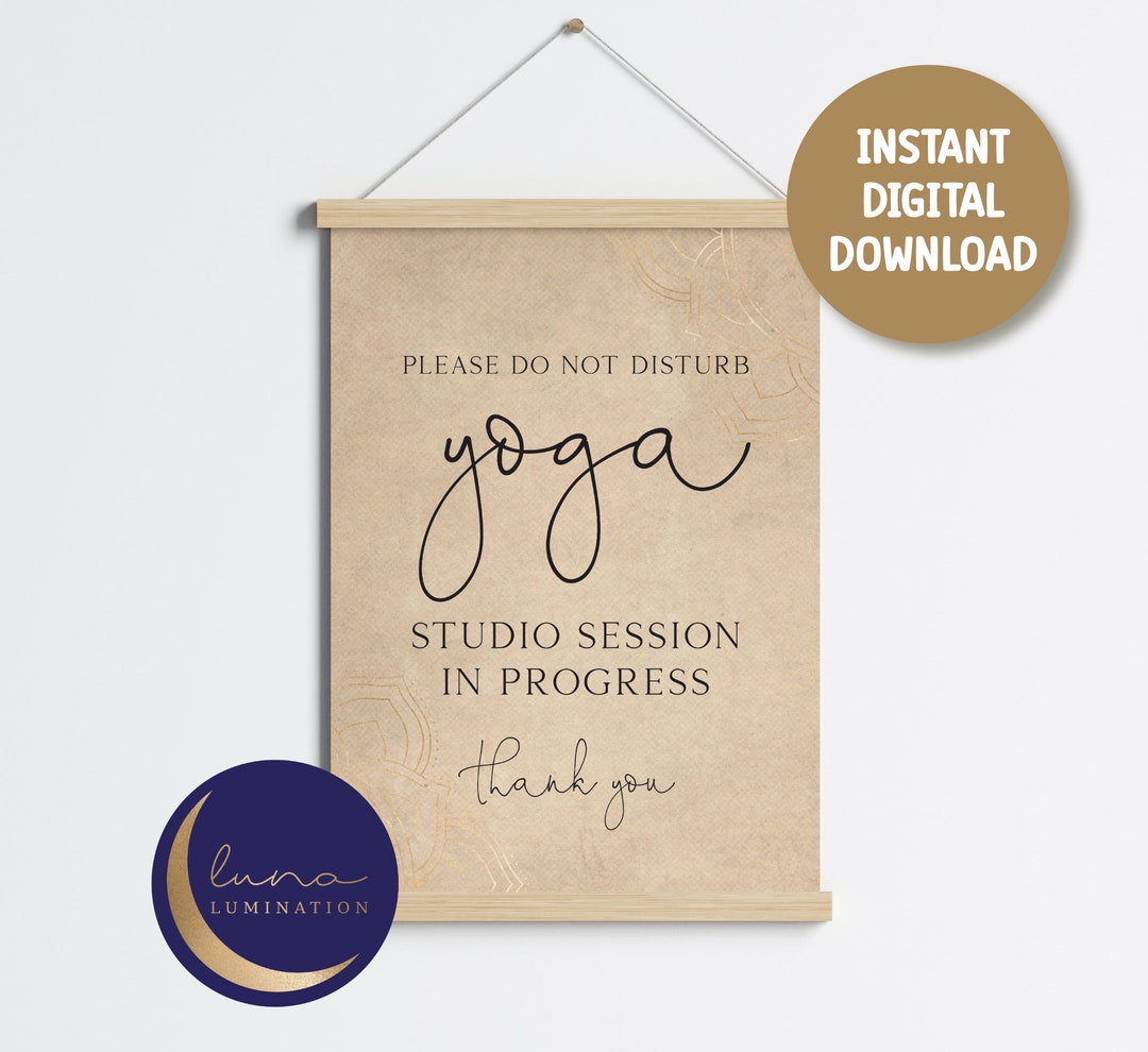 Yoga Studio Do Not Disturb Sign: Session in Progress (digital Download ...