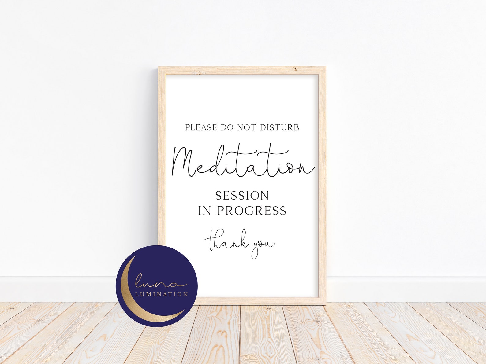 Meditation in Progress Sign: Printable Do Not Disturb Poster (digital ...