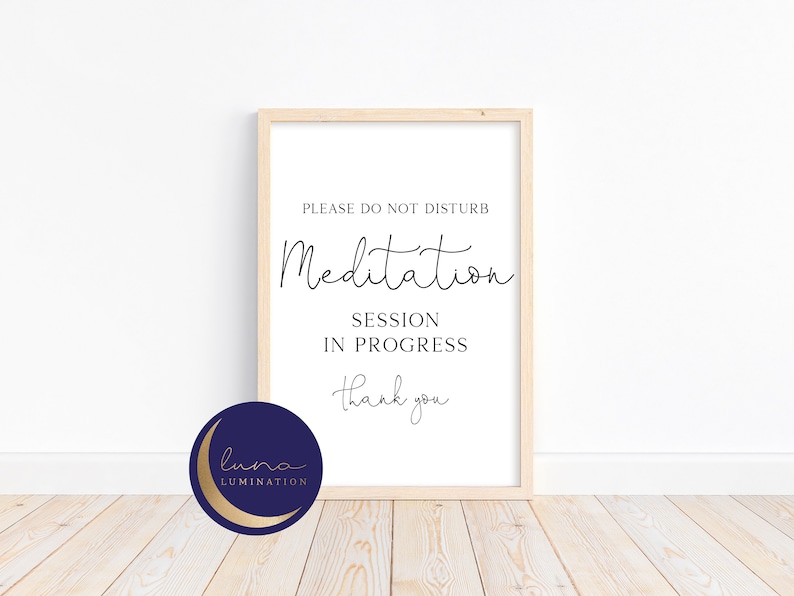 Meditation Do Not Disturb Sign for a Meditation Practitioner, Instant ...