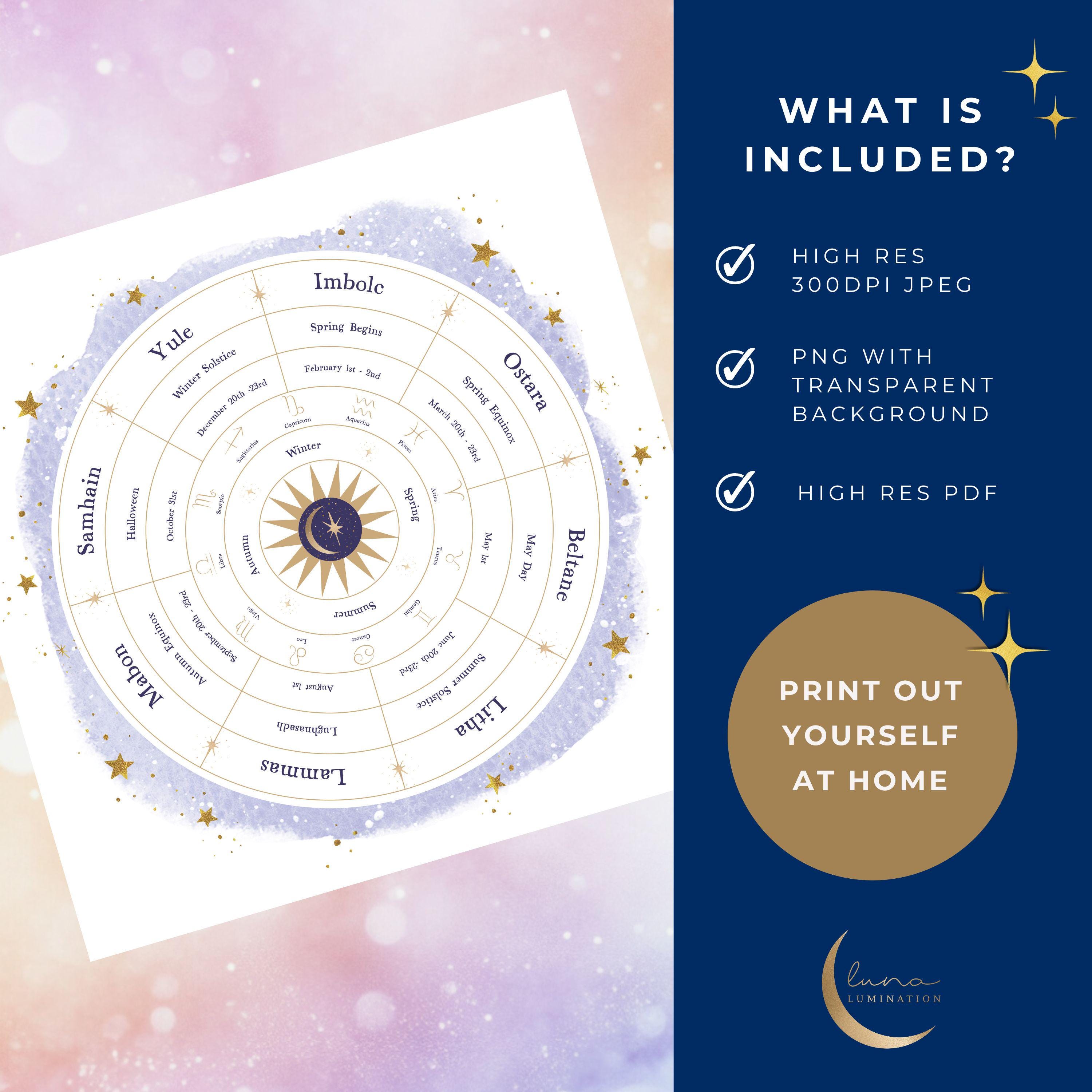 Wheel of the Year Graphic. Instant Digital Download. - Etsy