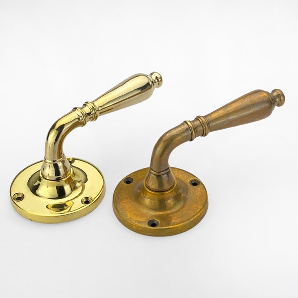 Antique Brass Door Lever - Etsy
