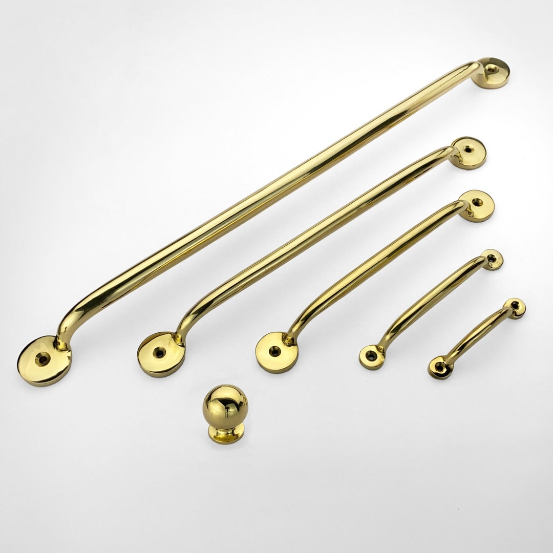Unlacquered Brass Bubble Handles - Etsy