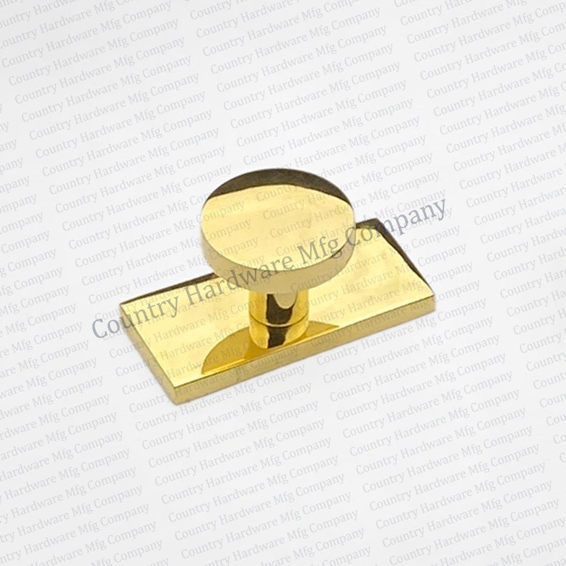 Unlacquered Antique Flat Knob With Rectangle Backplate - Etsy
