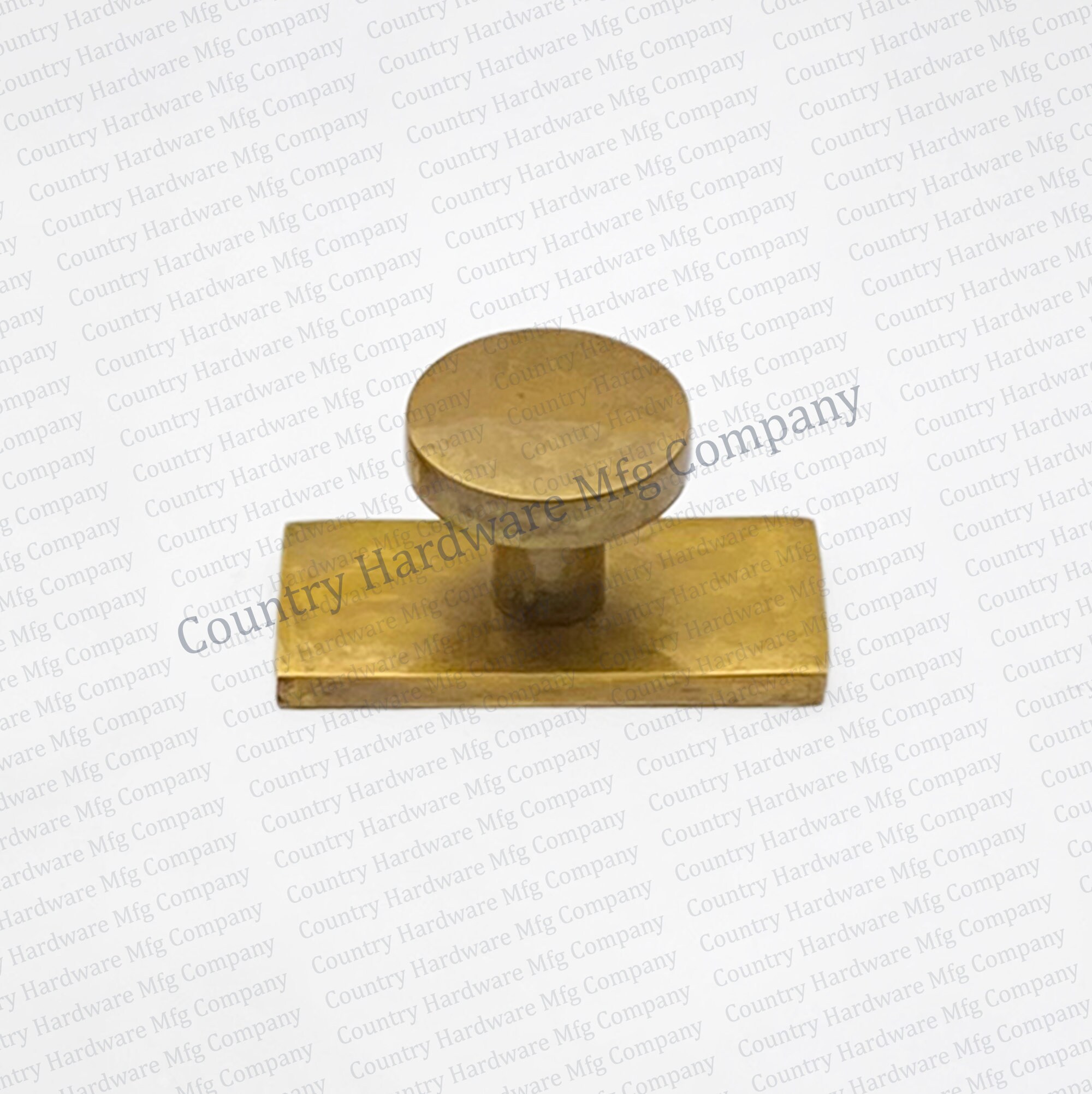 Unlacquered Antique Flat Knob With Rectangle Backplate - Etsy
