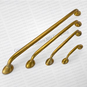 Unlacquered Antique Brass Drop Handles - Etsy