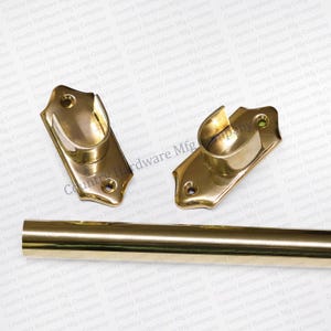 Solid Brass Inside Mount Curtain Rod - Antique Edwardian Style - Etsy