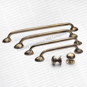 Unlacquered Brass Drop Handles - Aged Unlacquered Brass - Etsy