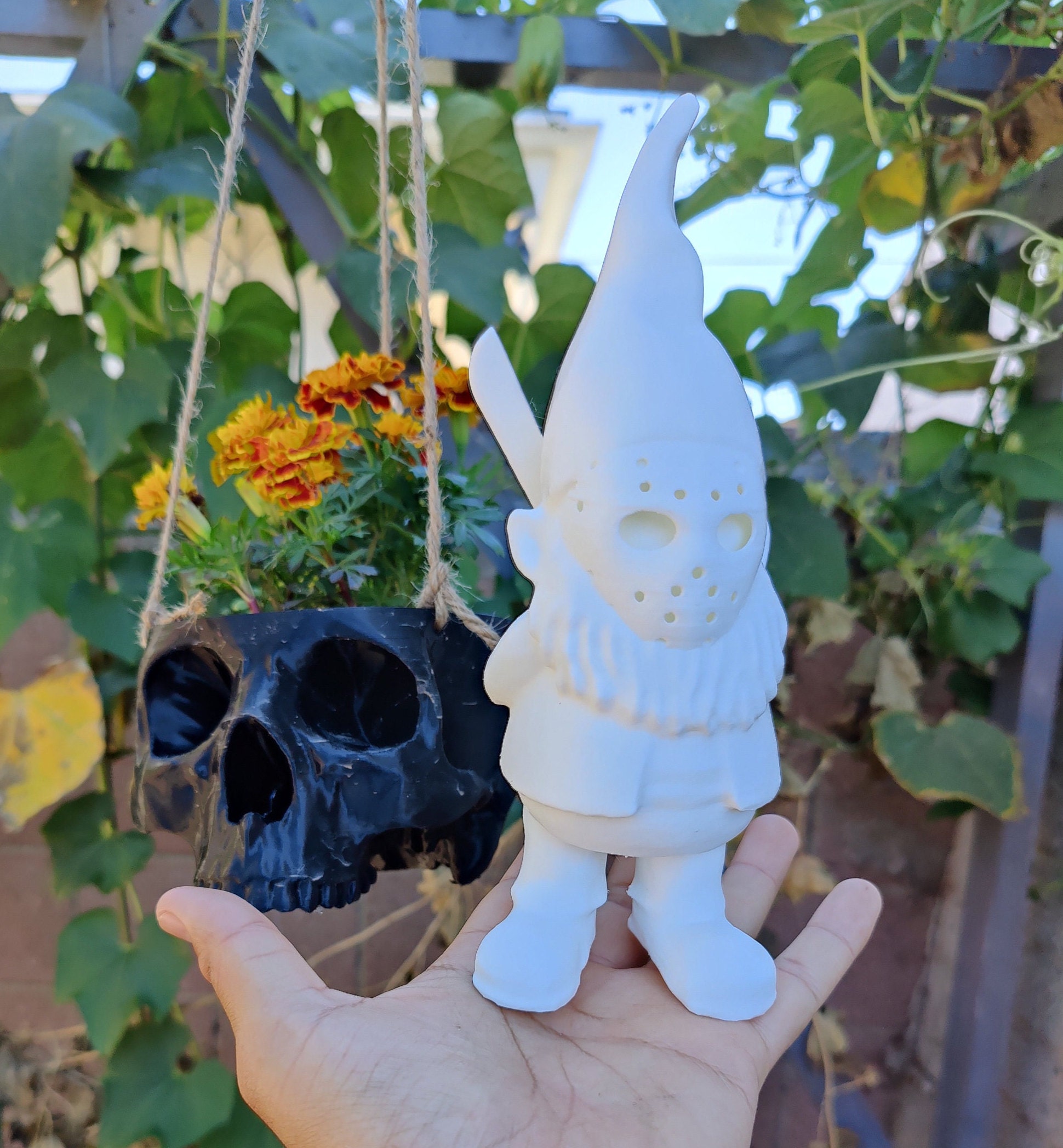 Friday the 13th Jason Garden Gnome / Halloween Decor / Gnome - Etsy