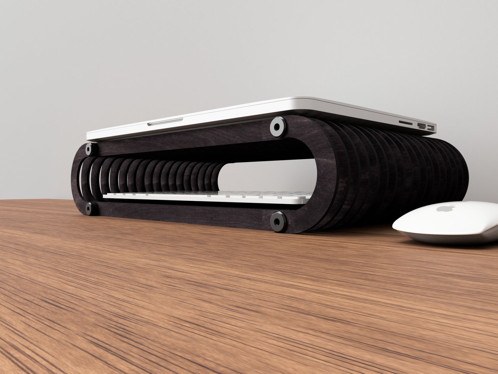 Wooden Monitor Stand With Storage Scandinavian Style Luxury - Etsy