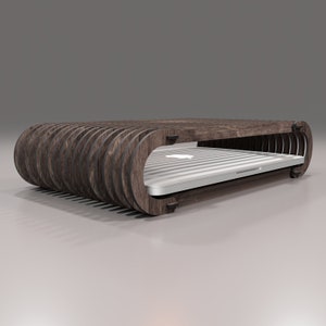 Wooden Monitor Stand With Storage Scandinavian Style Luxury Wood ...