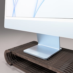 Wooden Monitor Stand With Storage Scandinavian Style Luxury Wood ...