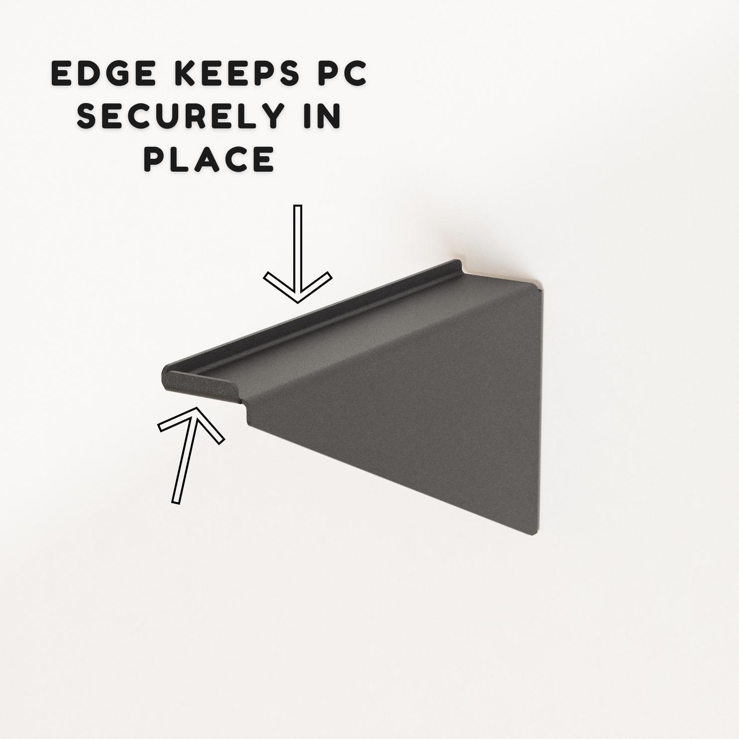 Wall Mount PC Stand Metal Computer Case Shelf - Gaming Rig Holder ...