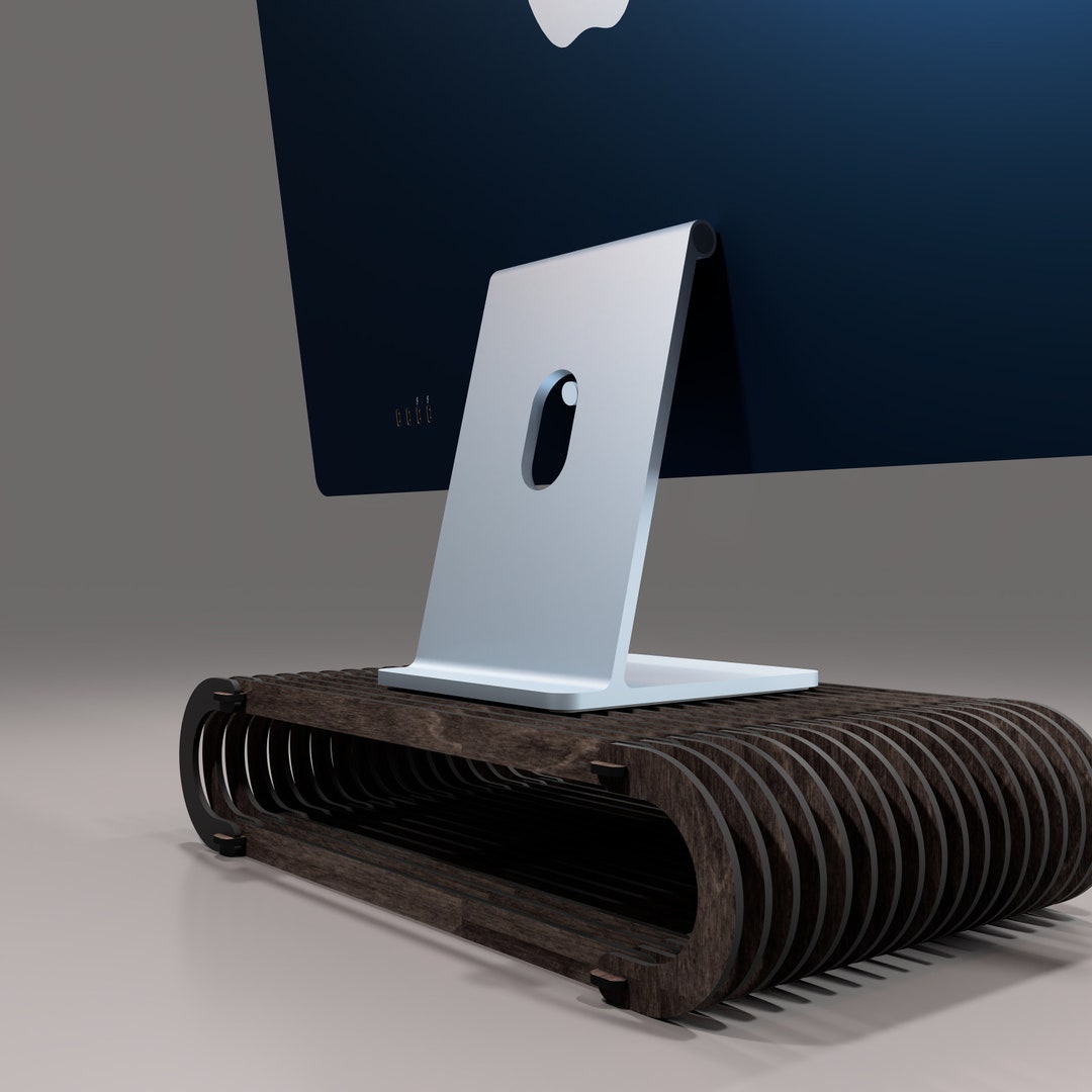 Wooden Monitor Stand With Storage Scandinavian Style Luxury Wood ...