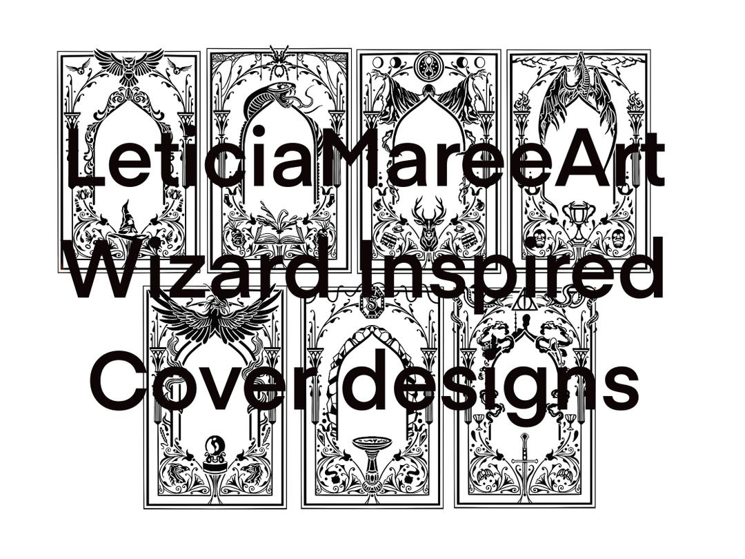 Wizard Inspired Book Cover Art PDF - Etsy