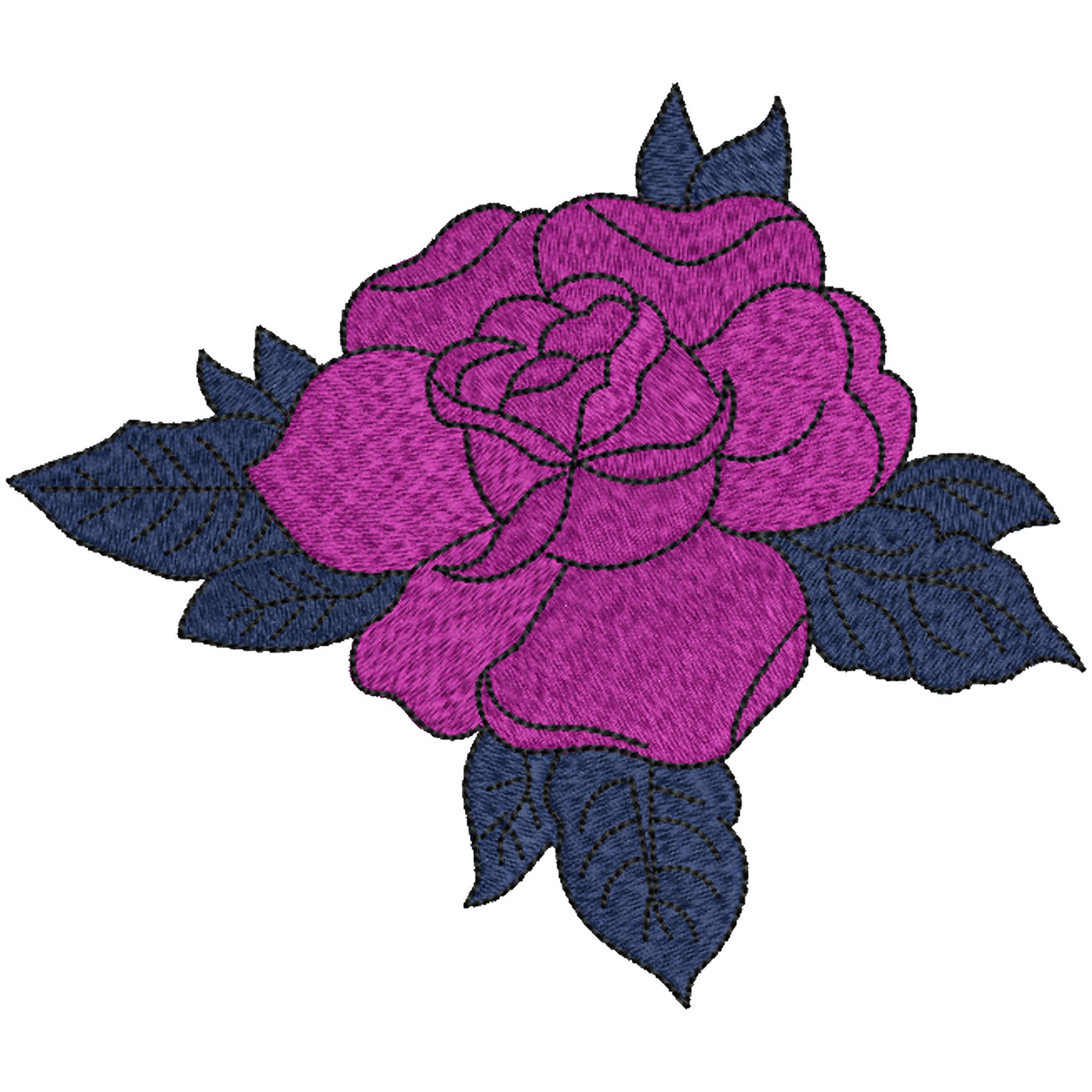 Rose Flower Embroidery Design 5 Sizes Rose Floral Machine - Etsy