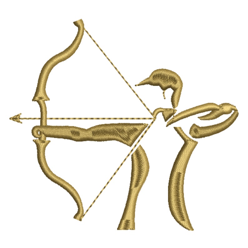 Archery Arrow Embroidery Design | Sport Bow Machine Embroidery File 3 ...