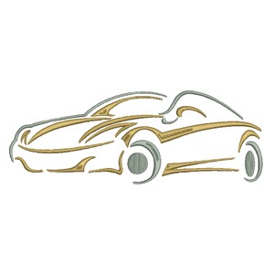 Sport Car Embroidery Design 6 Sizes, Racing Car Machine Embroidery File ...