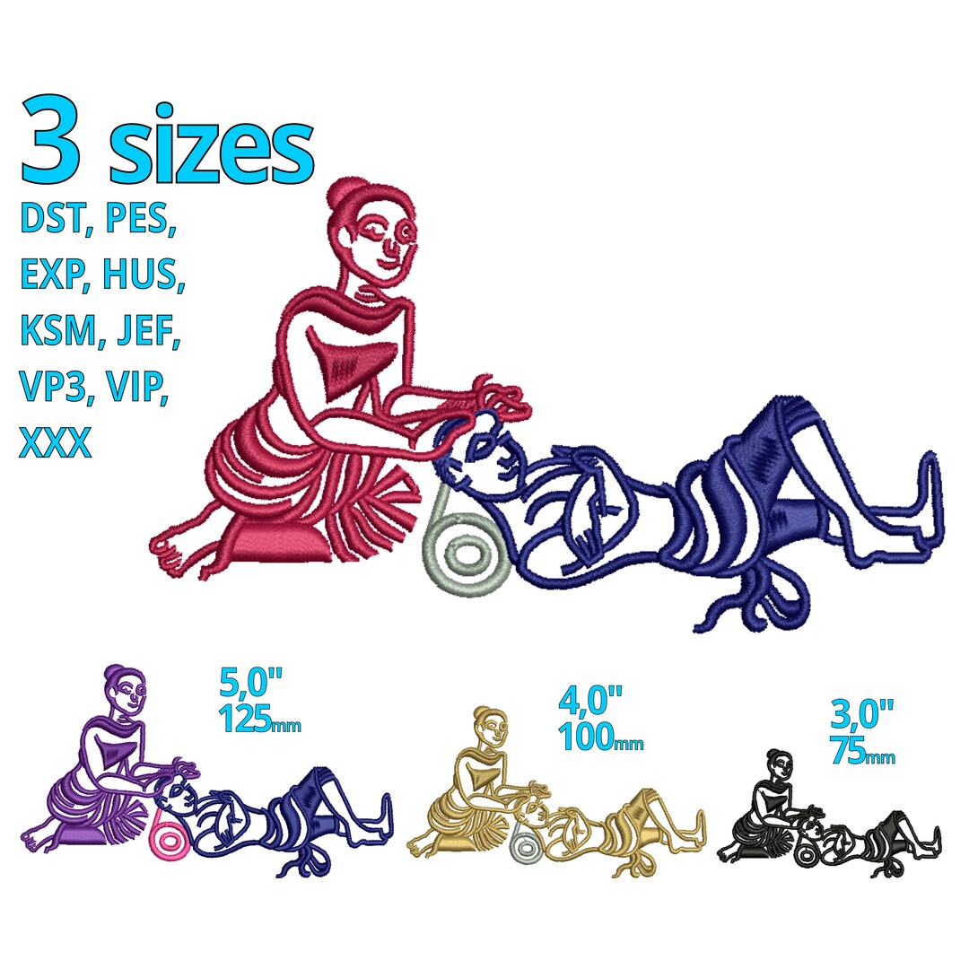 Massage Embroidery Design | Thai Massage Logo Machine Embroidery File ...