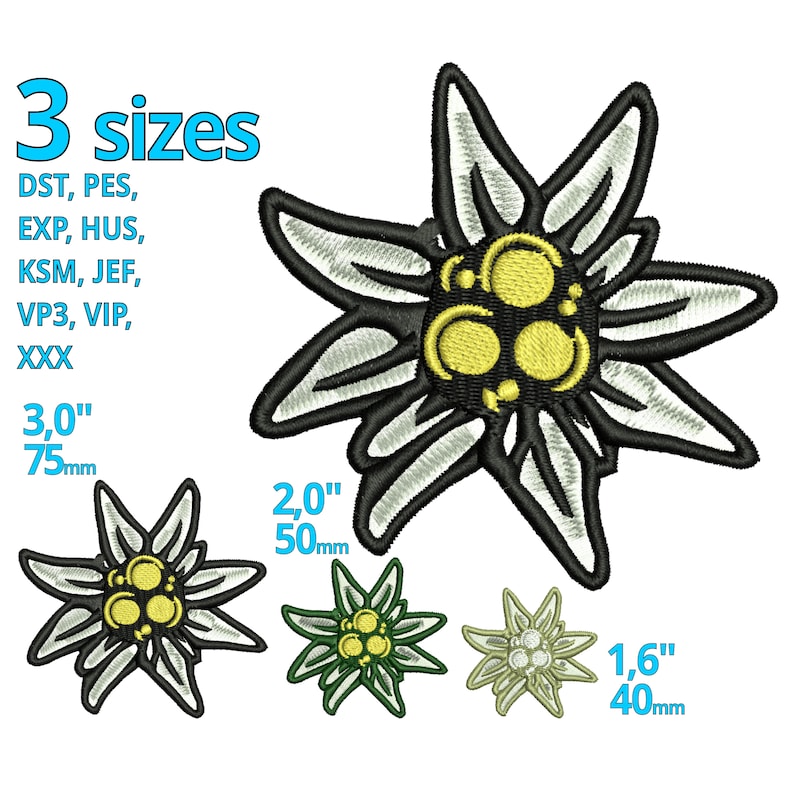 Edelweiss Embroidery - Etsy