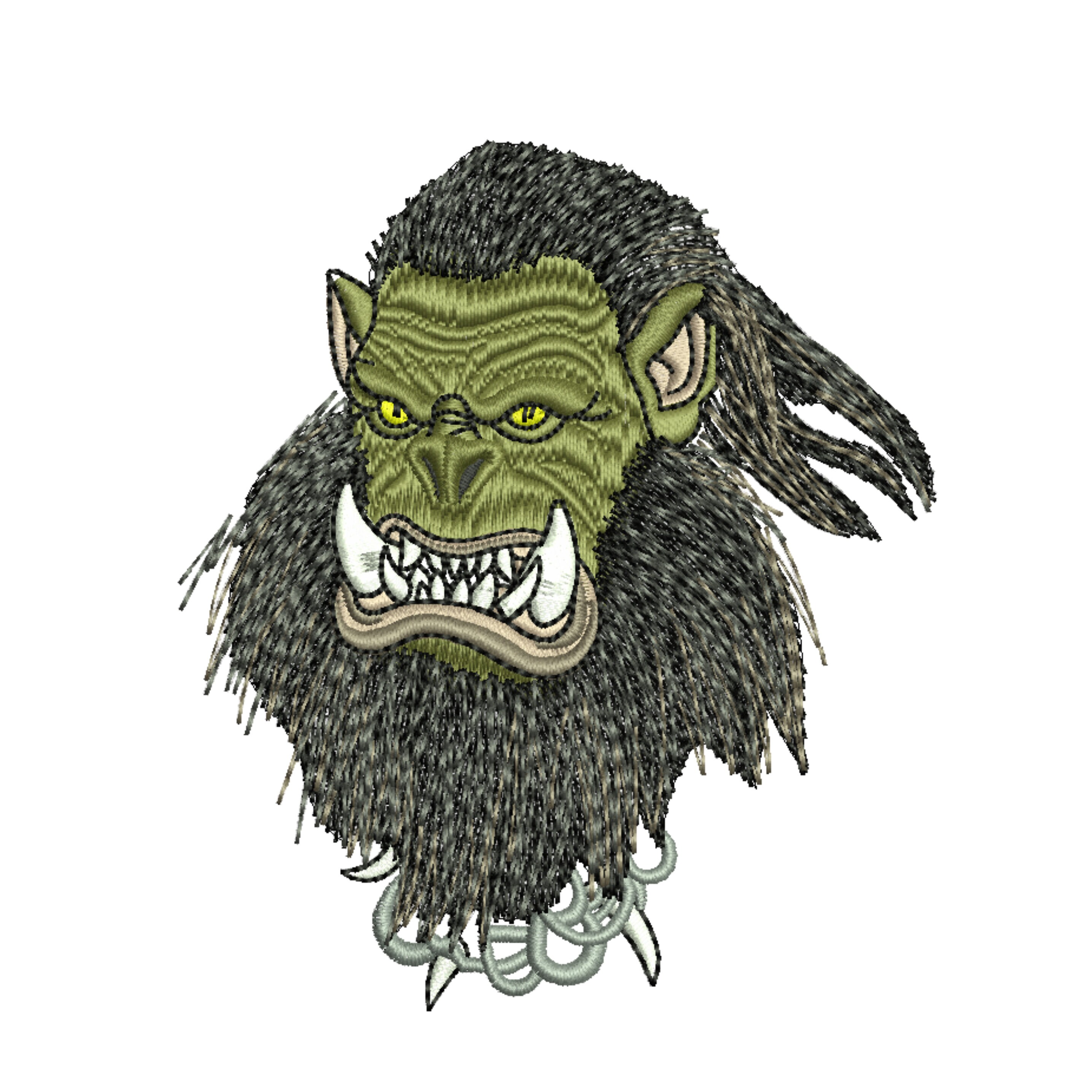 ORC Embroidery Design 3 Sizes Warcraft Warhammer ORCS CHIEF - Etsy