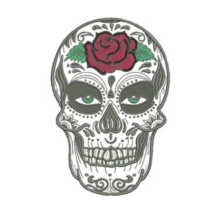 La Catrina Mexican Skull Head Embroidery Design 5 Sizes - Instand ...