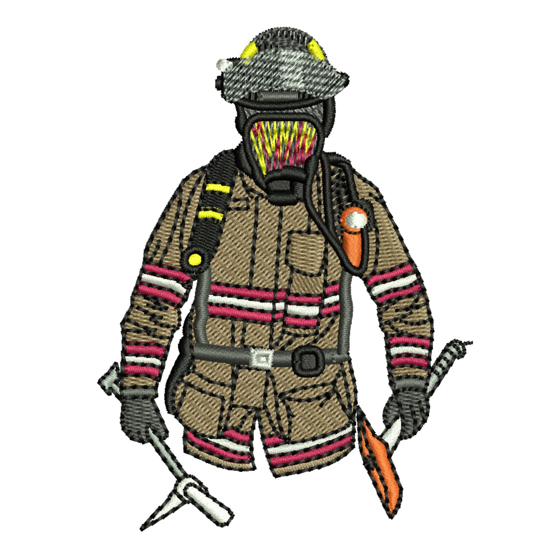 Fireman Embroidery Design 3 Sizes Firefighter Machine - Etsy