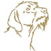 German Wirehaired Pointer Embroidery Design 5 Sizes, Hunter Dog Outline ...