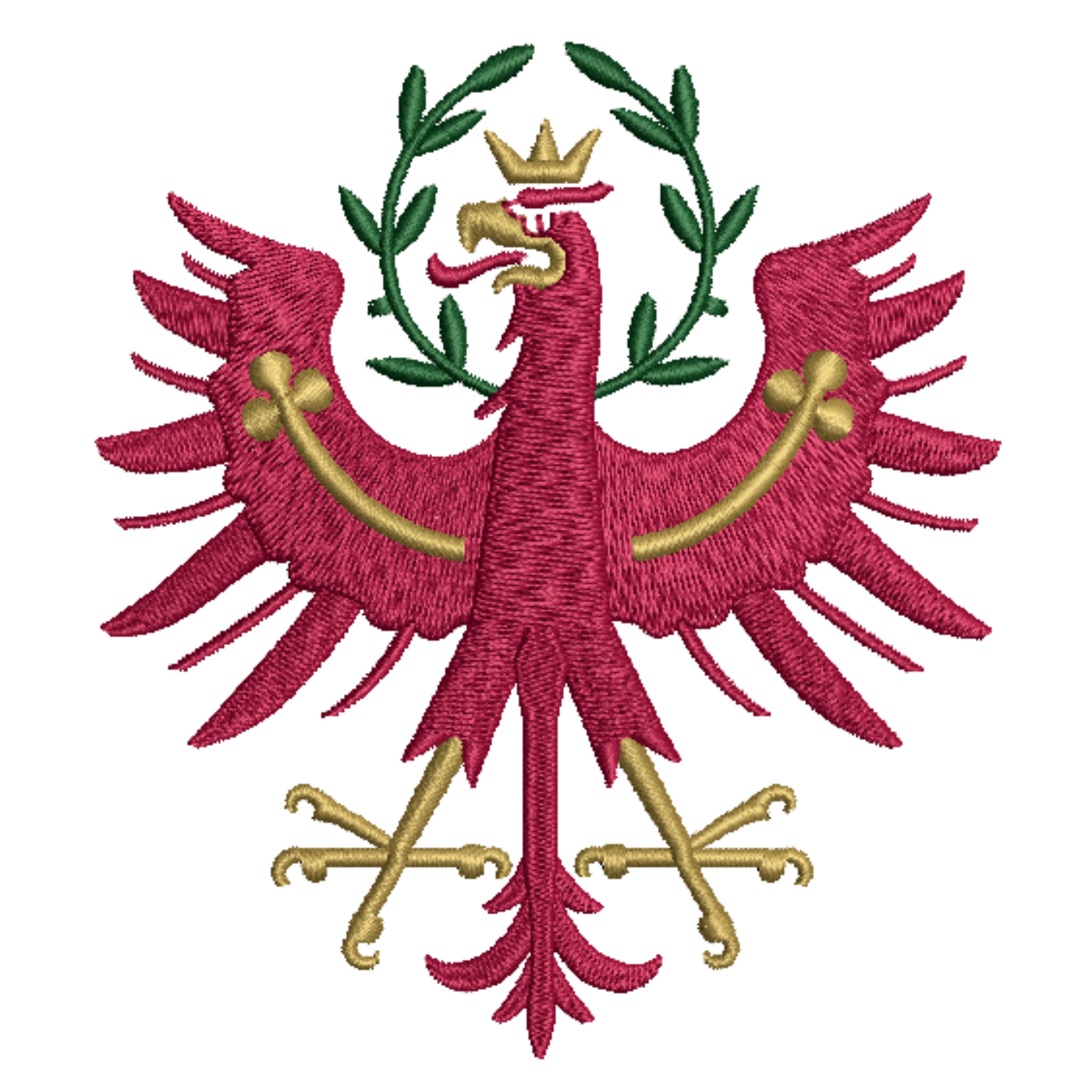 TIROL Adler Stickdatei 3D Effekt Wappen 3 Größen - Tiroler Adler Motiv ...