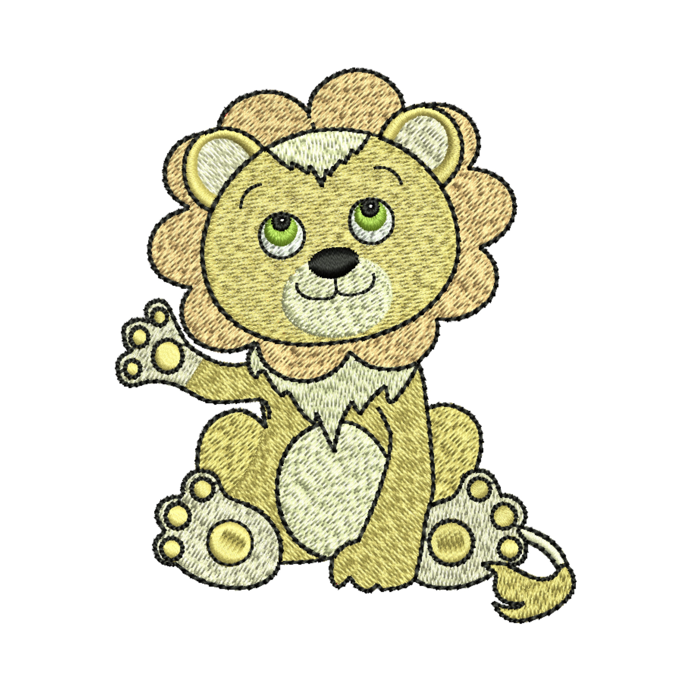 Lion Embroidery Design Baby Lion Boy Girl Safari Animals - Etsy