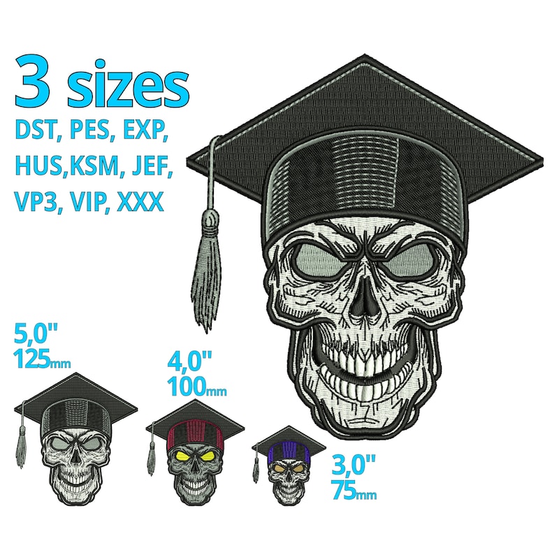 Skull Graduation Cap - Etsy UK