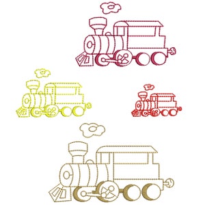 Train Embroidery Design 7 Sizes - Train Toy Machine Embroidery File ...