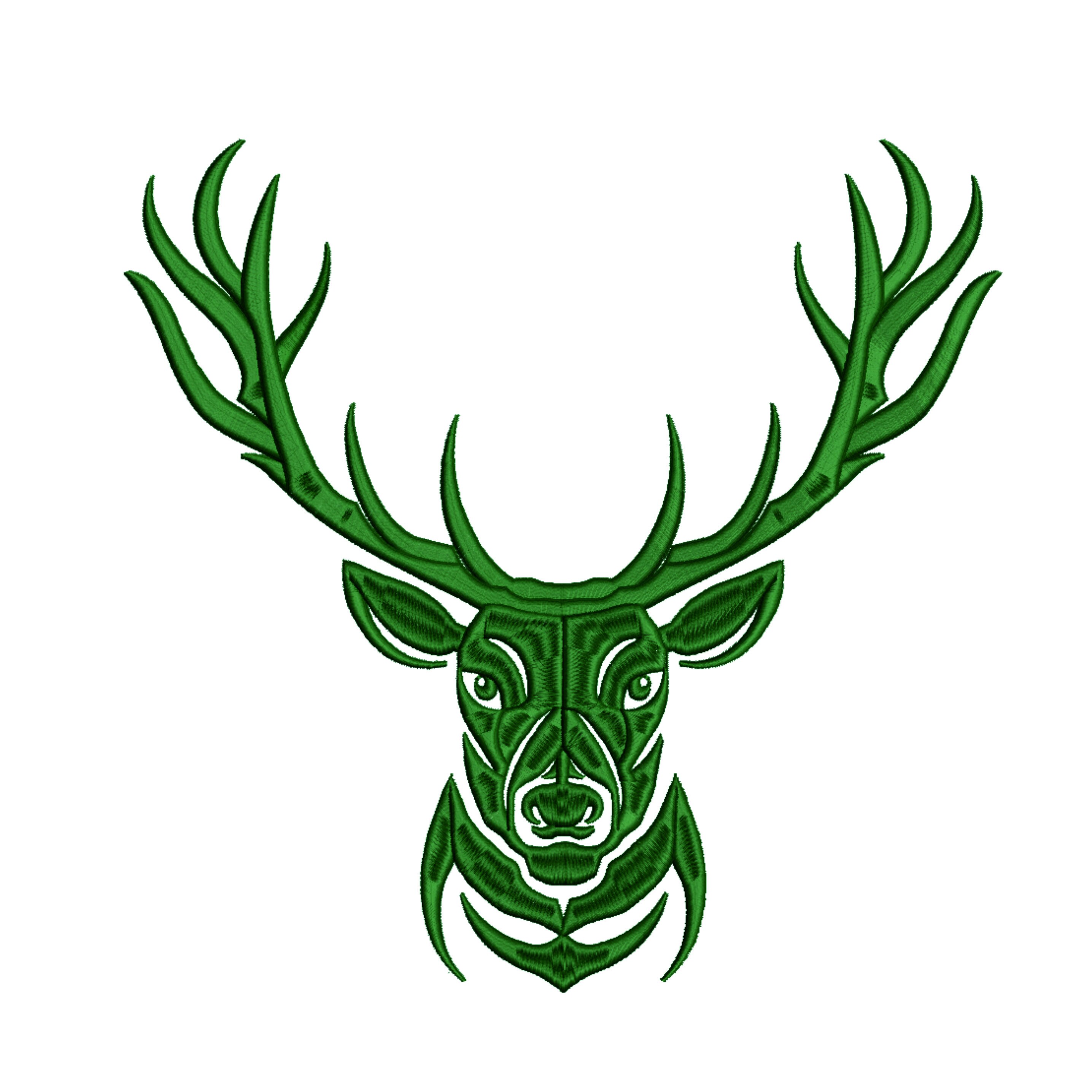 Deer Head Embroidery Design - Simple Deer Antler Hunting Machine ...