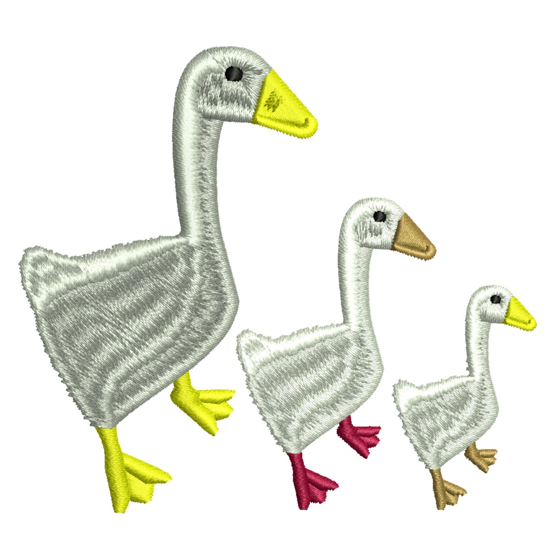 Goose Embroidery Design 3 Sizes - Geese Domestic Real Goose Machine ...