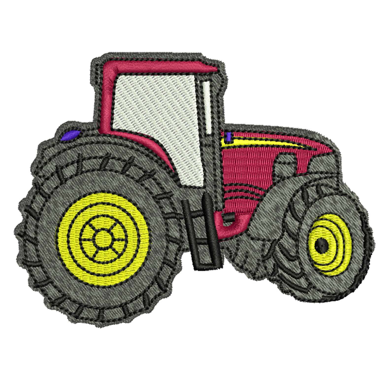 Farm Tractor Embroidery Design 4 Sizes Tiny Machine - Etsy