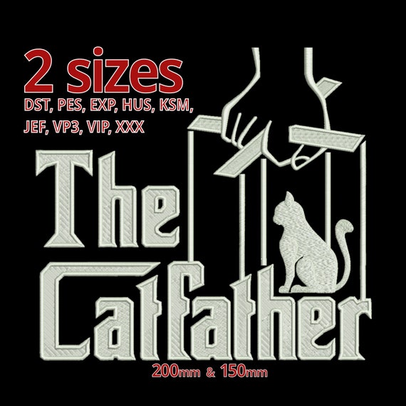 Cat Dad Embroidery Designs 2 Sizes the Cat Father Machine | Etsy