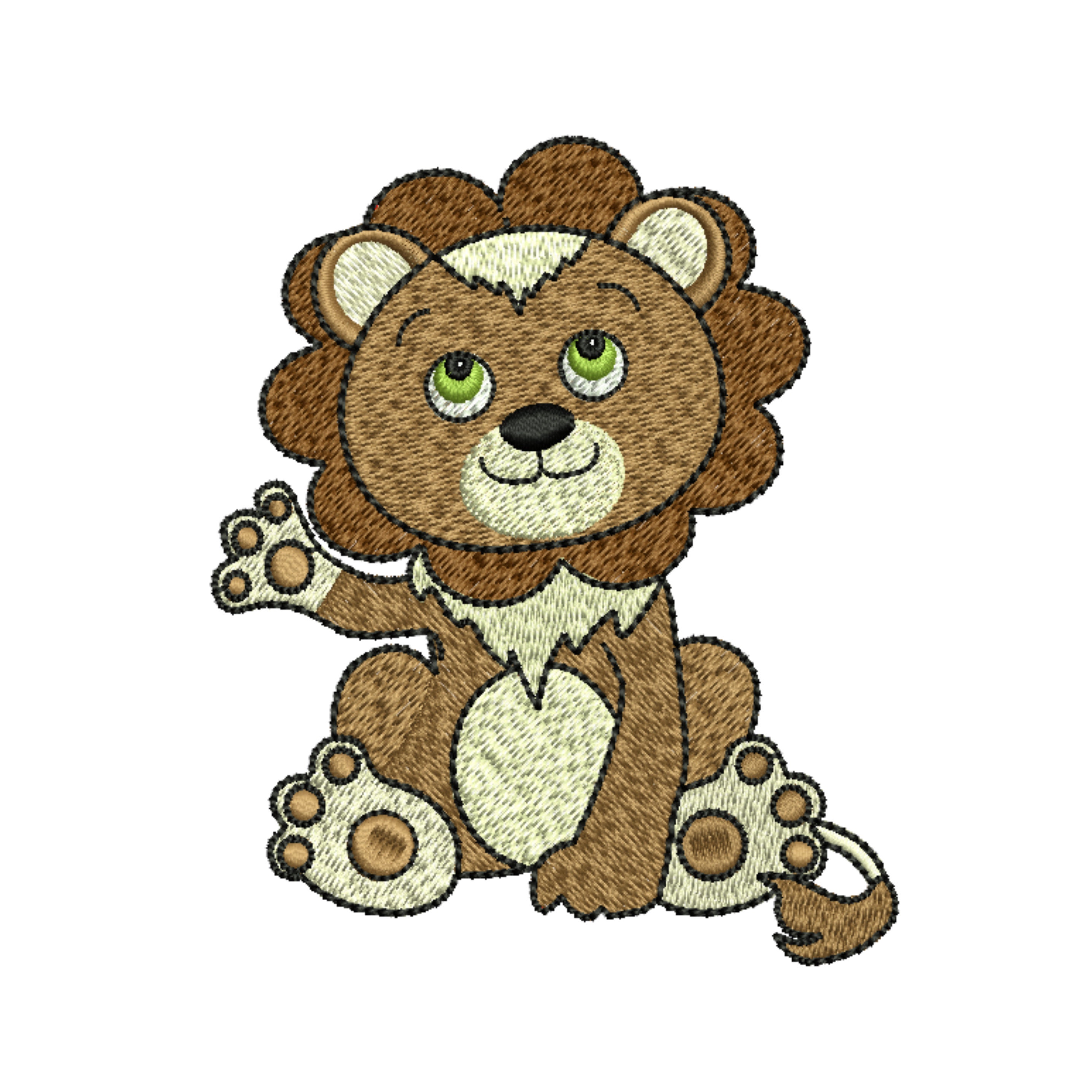 Lion Embroidery Design, Baby Lion Boy Girl Safari Animals Embroidery ...