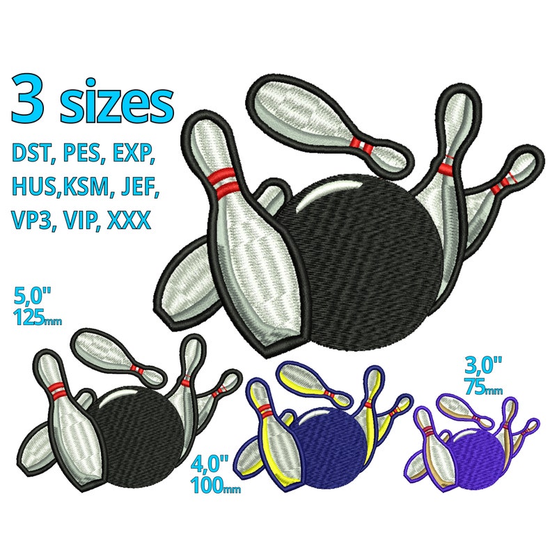 Bowling Embroidery - Etsy