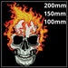 FIRE Skull Head Embroidery Design 3 Sizes DOWNLOAD Flaming Skullhead ...
