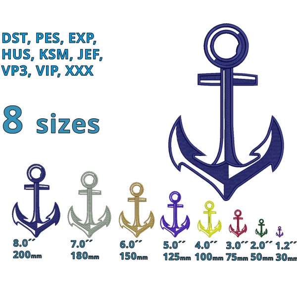 Anchor Monogram Embroidery Design - Etsy