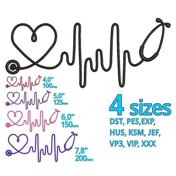 Stethoscope Embroidery Design - Etsy