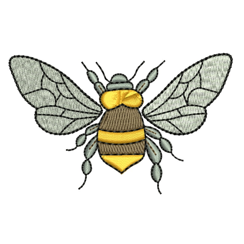 Bee Embroidery Design 8 Sizes -real Flying Bees Embroidery Machine File ...