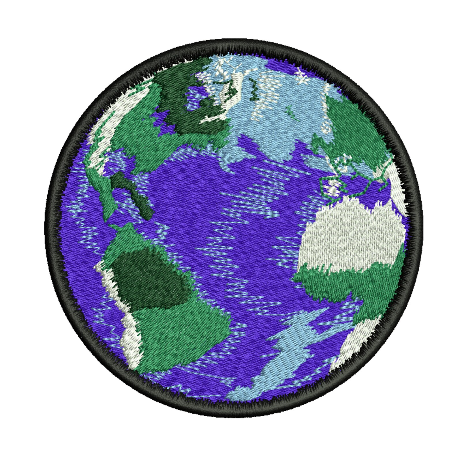 Planet Earth Embroidery Design World Map Machine Embroidery - Etsy